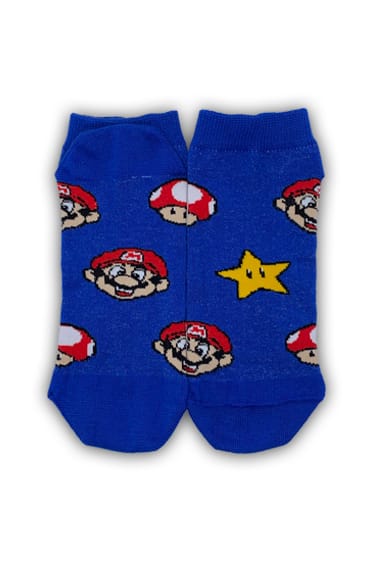 Soquete Mario Bros con Estrellitas y Honguitos DMN - Loly Socks